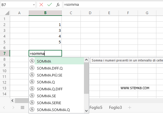 Come inserire una funzione su Excel | stemkb.it