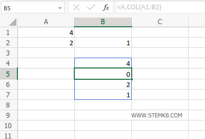 La funzione A.COL() di Excel | stemkb.it