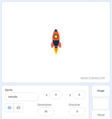 Punta verso il puntatore del mouse in Scratch | stemkb.it